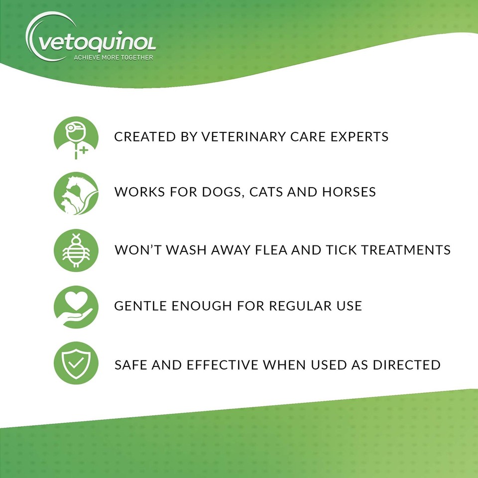 Vetoquinol Universal Medicated Shampoo for Dogs, Cats and Horses, 16oz ...