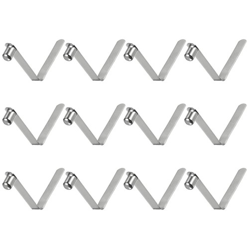 12pcs 60x13.6mm Single Button V-Shaped Paddle Snap Spring Clips Solid ...