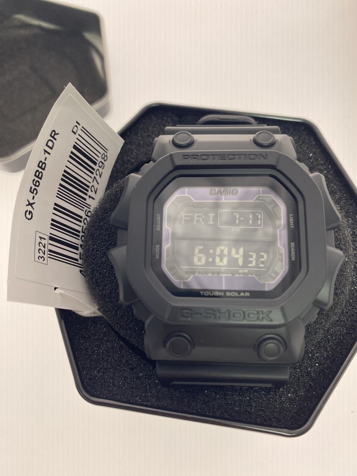 Casio G-Shock Mens Tough Solar Mud Resistant Black Out Watch GX56BB-1D ...