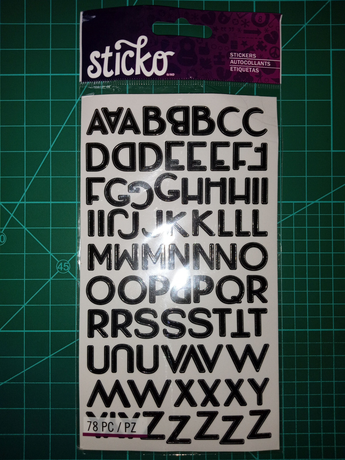 Alphabet Stickers 78 Scrapbook Craft Tags Vynil Sticky Letters | eBay