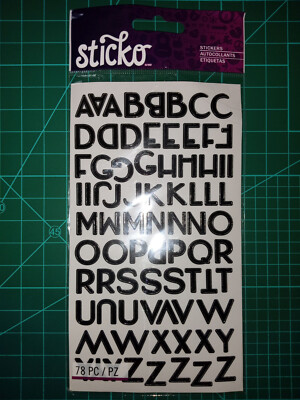 Alphabet Stickers 78 Scrapbook Craft Tags Vynil Sticky Letters | eBay
