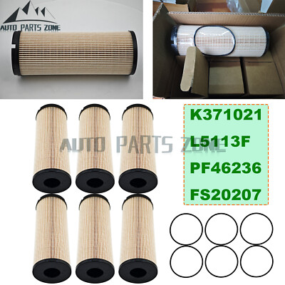 6PCS Fuel Filters Replace PACCAR K371021 for Kenworth T680 Peterbilt ...