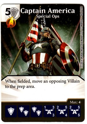 DICE MASTERS Captain America Card & Die, Exc. Condition | eBay