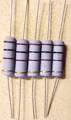 5 PCS 100 ohm 100R 5Watt Carbon Film Resistors 5% Tolerance | eBay