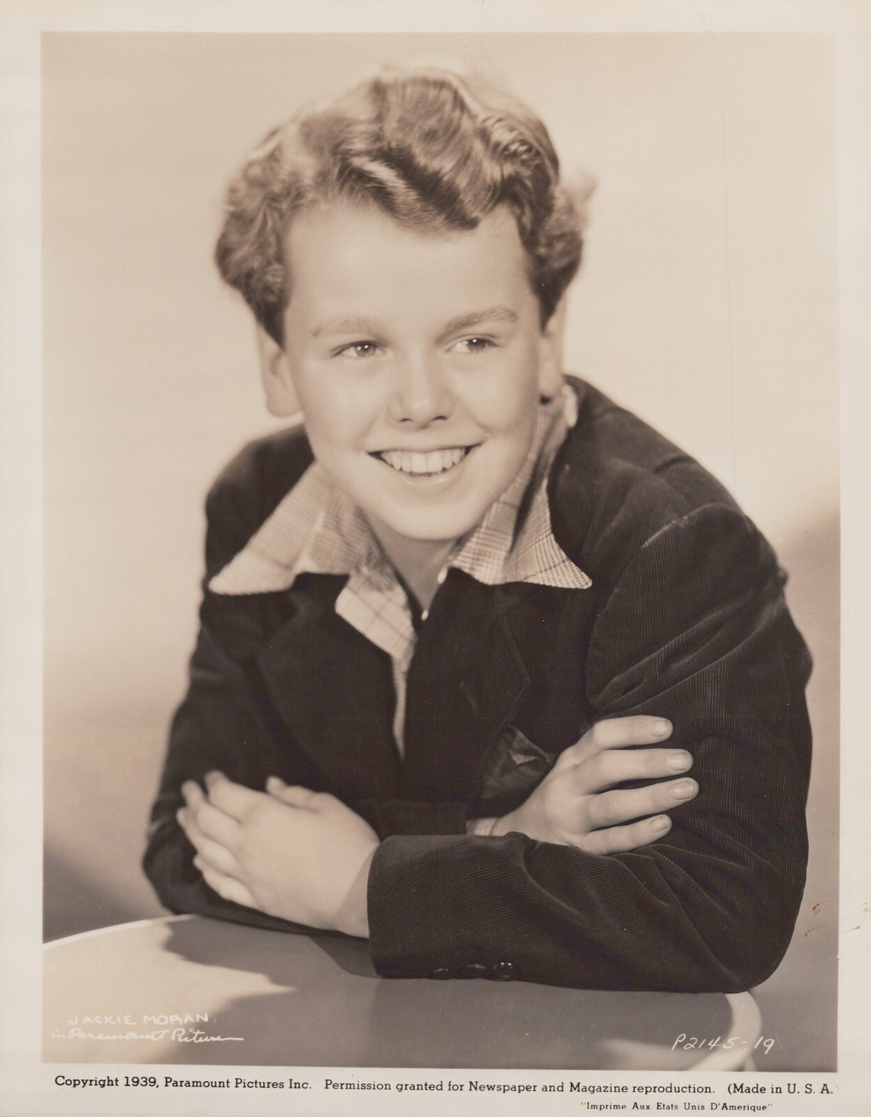 Jackie Moran (1936) ⭐ Handsome Hollywood Actor Vintage Paramount Photo ...