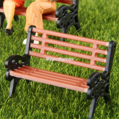 5pcs Model Park Benches Platform Settee Seat Diorama Train Scenery ...