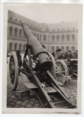 WWI German 15cm Ring Kanone C/72 Artillery at Invalids Paris 5x7 M. Rol ...