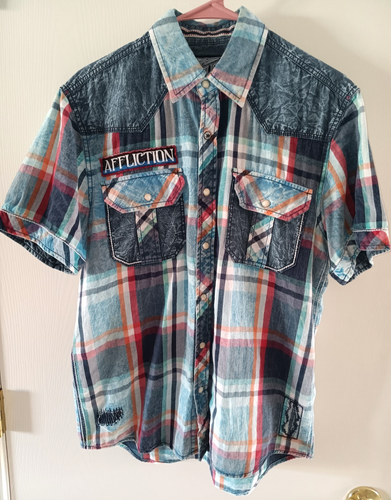 AFFLICTION Black Premium Limited Edition Hand Crafted Shirt Men's M ...