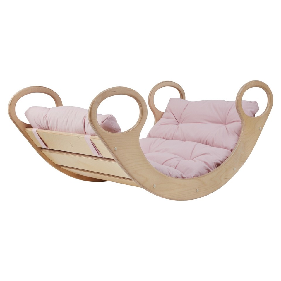 Montessori Child Rocking Bed, Wooden Rocking Play, Wooden Rocking Chair ...
