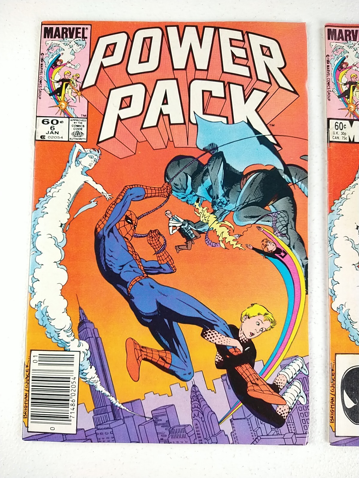 Power Pack #6 Newsstand + Direct Lot (1985 Marvel Comics) Spiderman ...