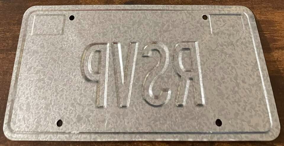 RSVP Vanity License Plate Respond If You Please répondez s'il vous ...