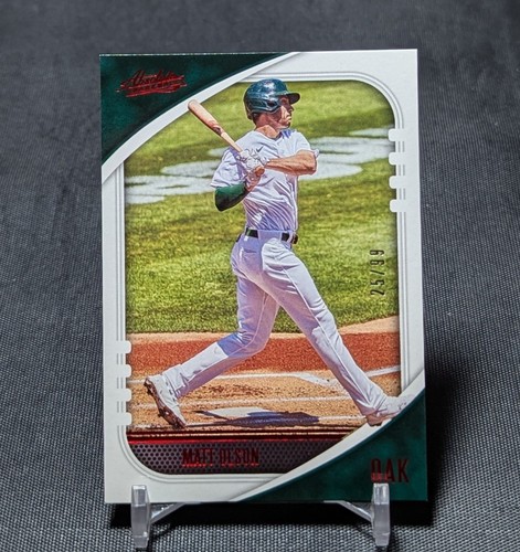 Matt Olson Red Foil /99 2021 Panini Absolute Baseball Card #60 Oakland ...