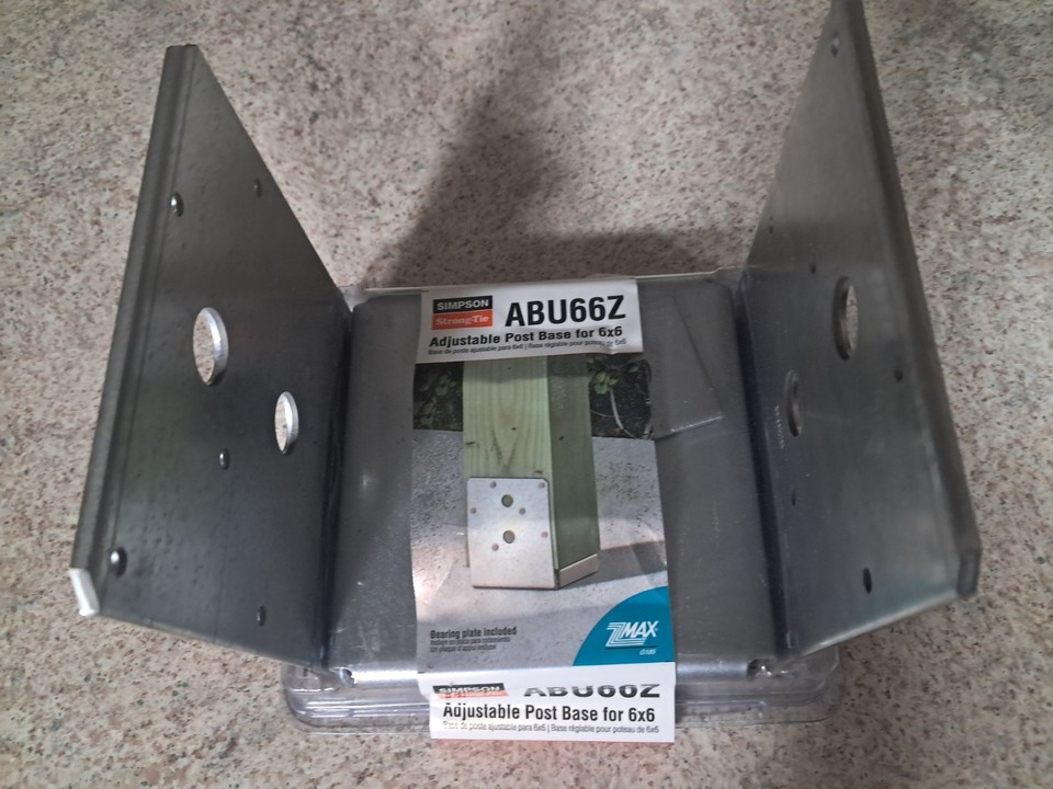 Simpson Strong-Tie ABU66Z 12-Ga ZMAX Adjustable Post Base For 6X6 | eBay