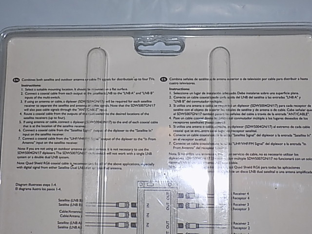 Philips 3x4 Multi-Switch with Powerpass Digital Video TV Cable ...