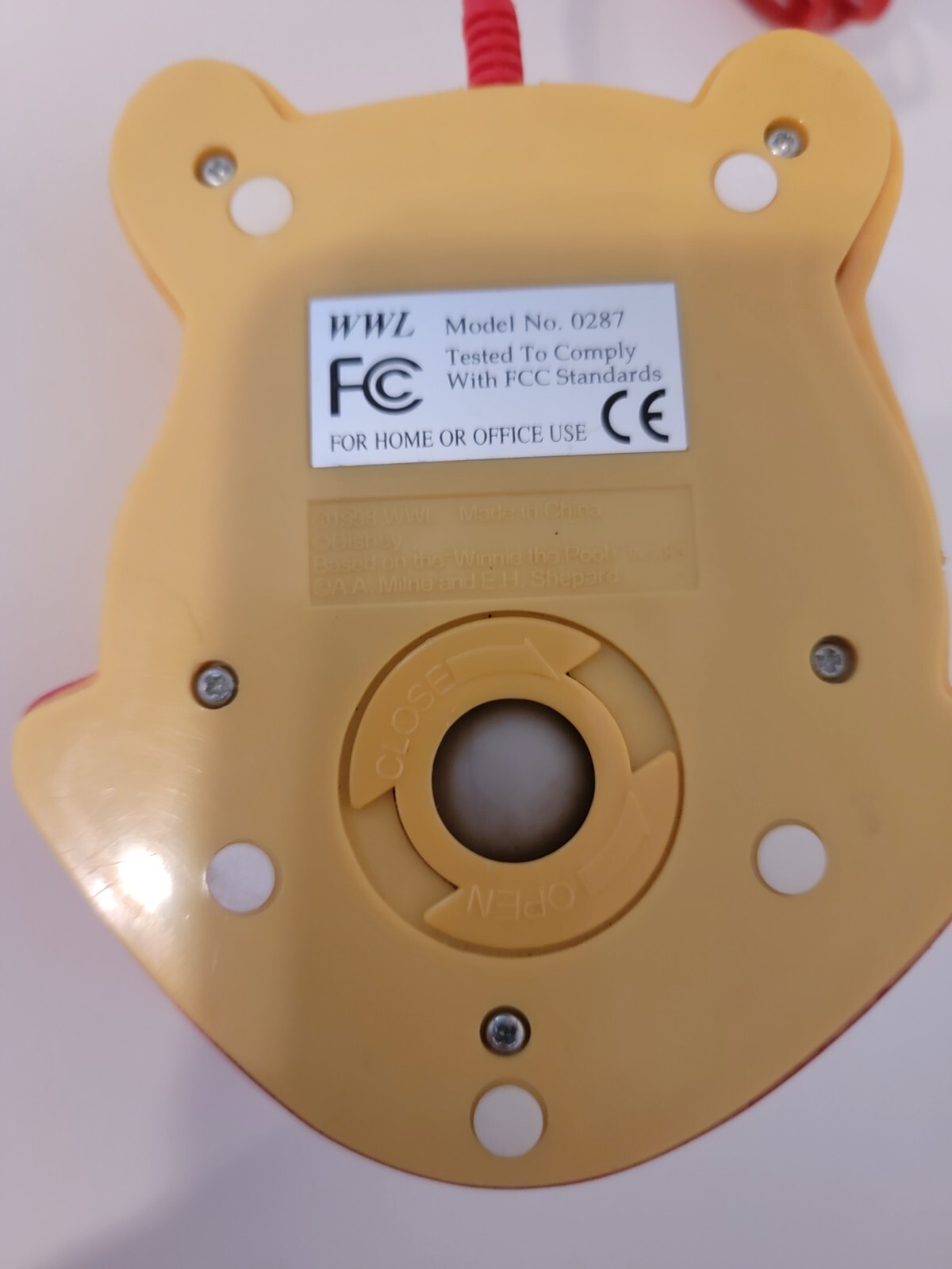 Vintage 1998 Walt Disney Winnie-the-Pooh Computer Mouse Model No. 0287 ...