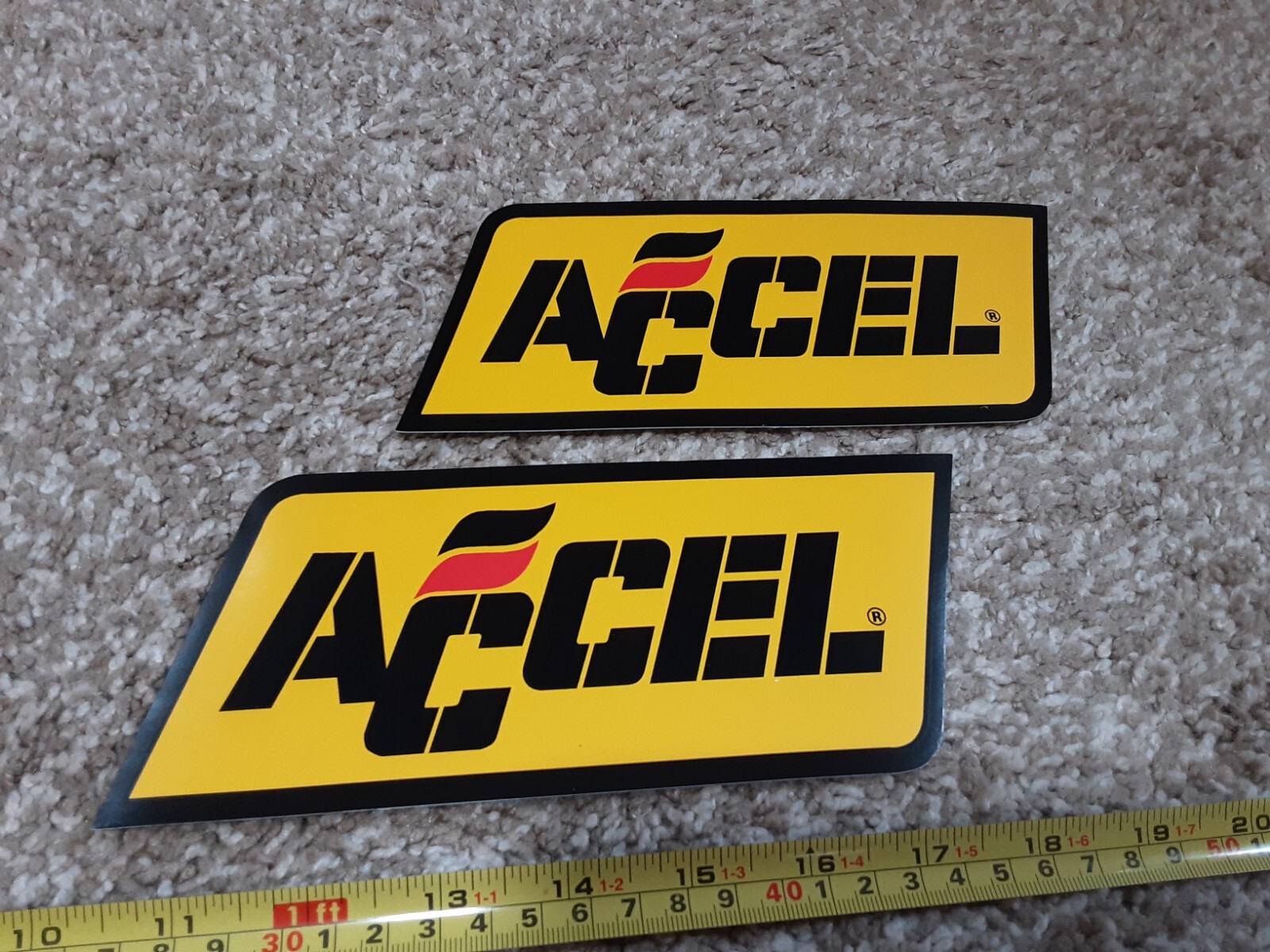 Lot of 2 Vintage Accel Spark Plugs Racing Decals NHRA NASCAR Stickers ...