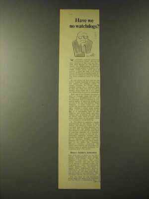 1960 The Observer Newspaper Ad - Haro Hodson Cartoon Ad - Have we no ...