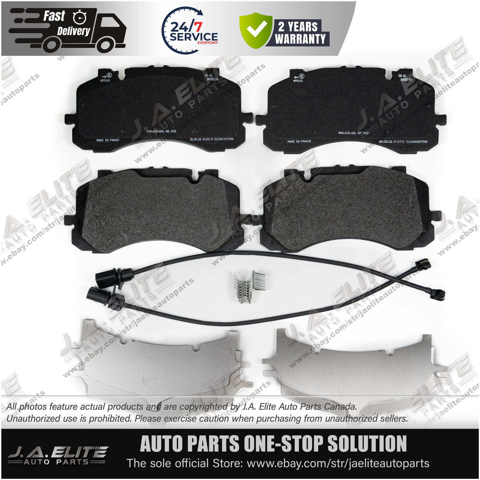 Genuine Front Brake Pad kit for Bentley Bentayga (2017+) 4M0698151BN | eBay
