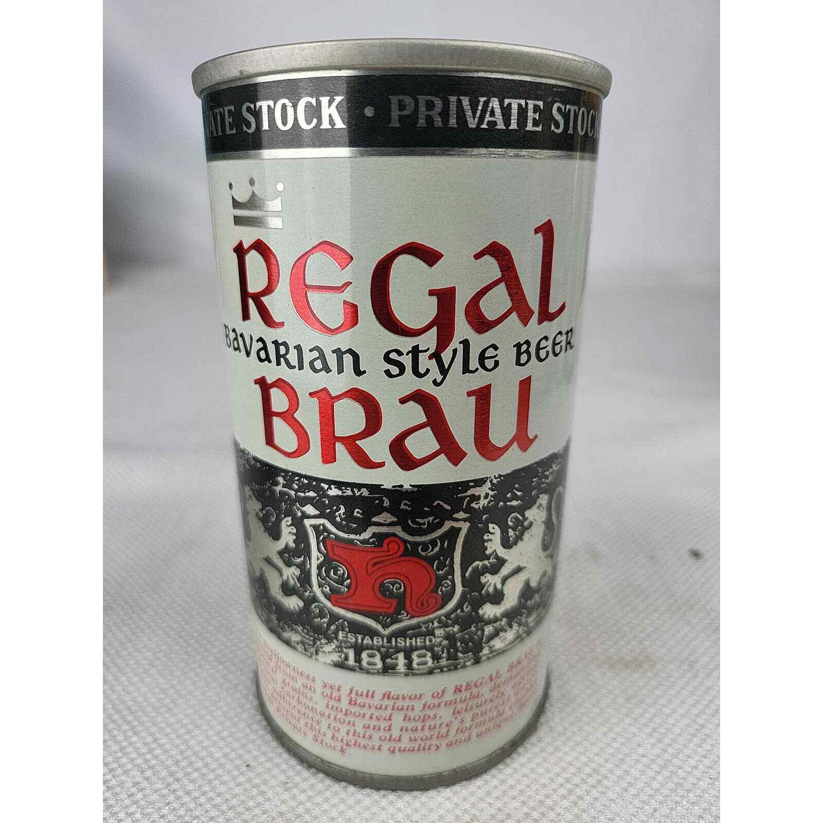 Regal Brau Private Stock Huber Brewing Co Monroe WI Pull Tab Beer Can ...