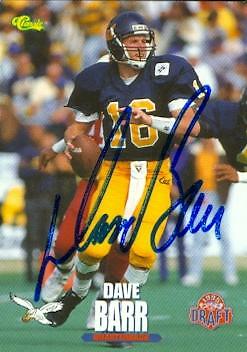Dave Barr autographed Football Card (California) 1995 Classic #96 | eBay