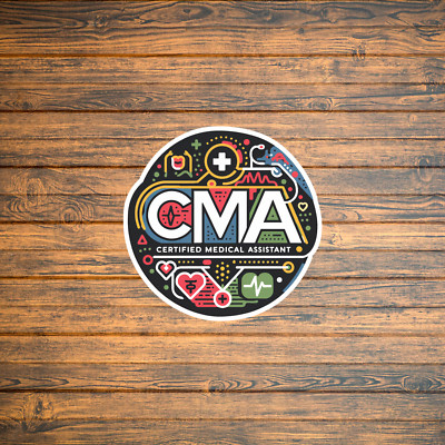 CMA Certified Medical Assistant Badge Sticker - Colorful Healthcare ...