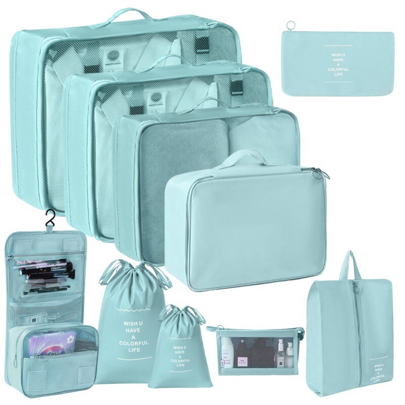 10Pcs Packing Cubes Compression Travel Luggage Storage Bags Organiser ...