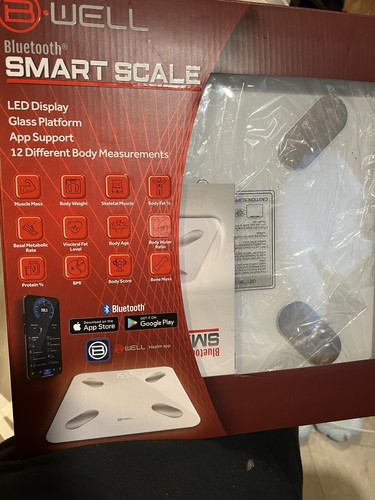 B Well Bluetooth Smart Scale weight scale LED Display Glass Platform ...