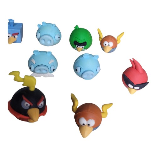 Angry Birds Eraseez Eraser Puzzle Lot of 15 Rovio Space Heads Toys ...