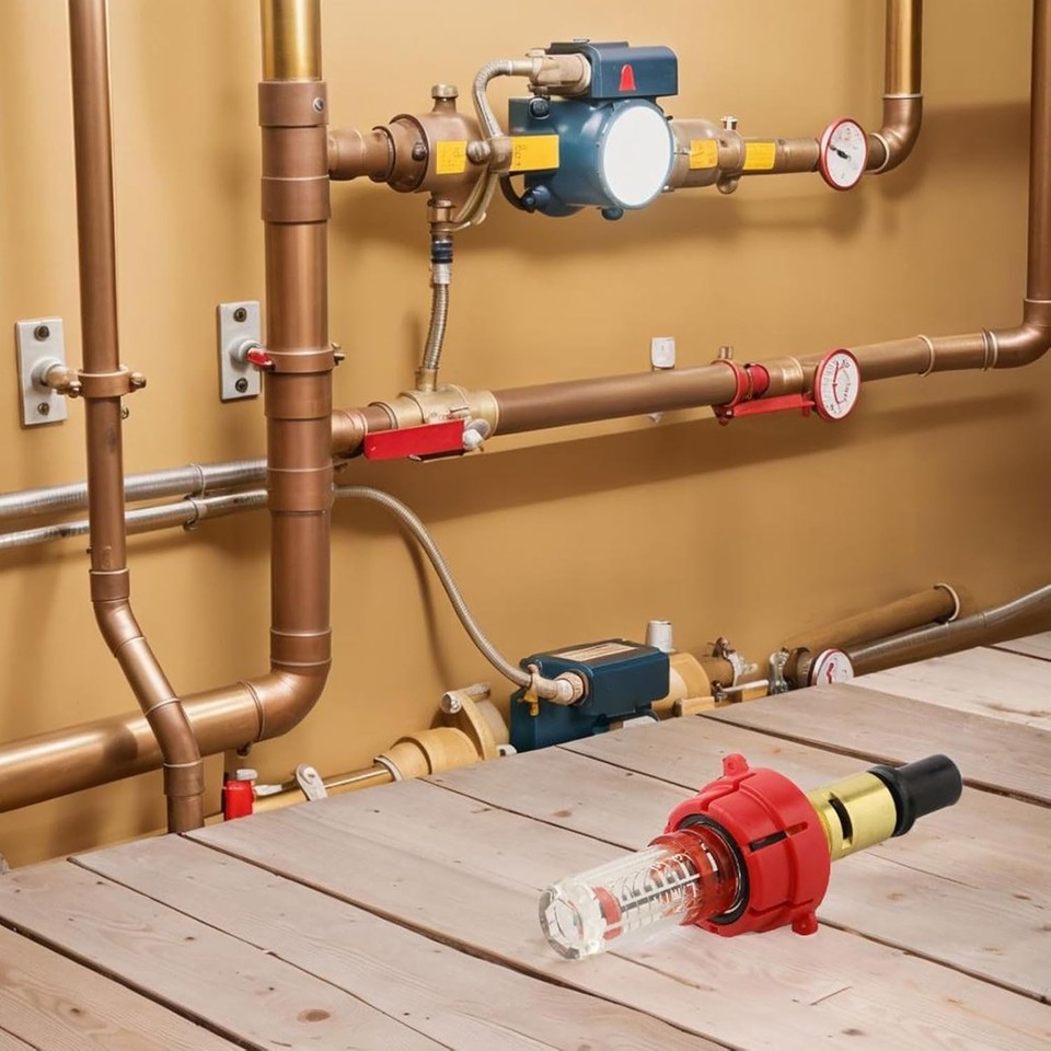 Underfloor Heating Manifold Flow Meter G3/8" Brass With Removable Sight ...