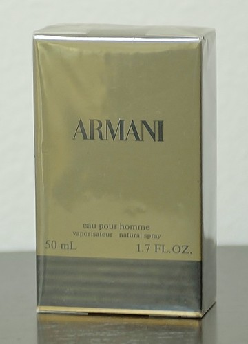 Vtg ARMANI EAU POUR HOMME spray EDT 50ml 1.7 oz Classic Cosmair OLD ...