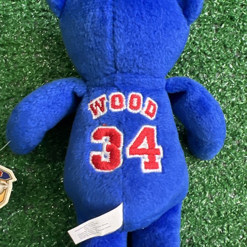 Cooperstown Bears Chicago Cubs #34 Woods Small Blue Bear Plush With ...