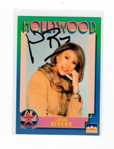 Joan Rivers Signed Autographed AUTO 1991 Starline Hollywood Trading ...