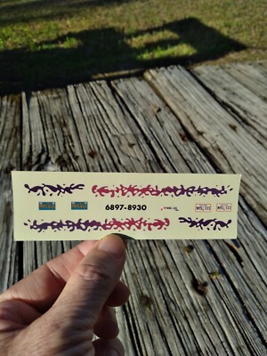 80s Splash Graphics 1/25 Scale Model Car Decals Mini Truck Purple | eBay