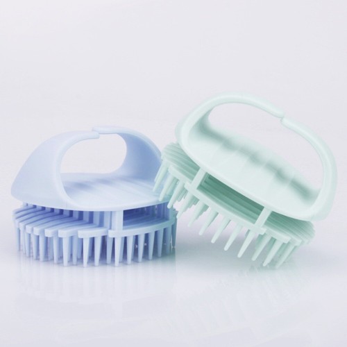 Dual Use Shampoo Brush Green Scalp Massager Wet Dry Hair Care | eBay ...