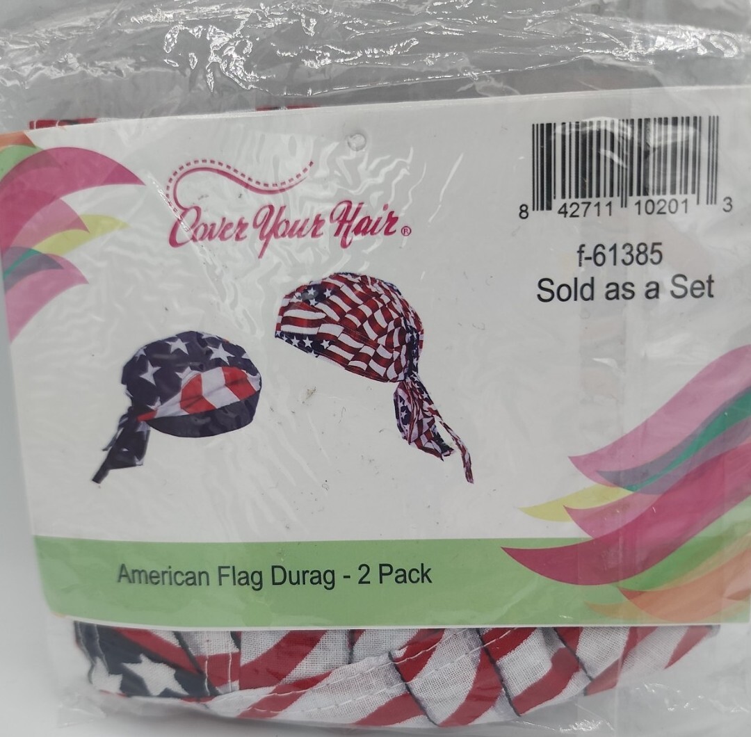 American Flag Durag - USA Doo Rag - Dew Rags for Men - Patriotic Skull ...