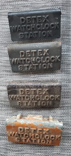 Antique DETEX Watchmans Watchclock Key Stations Set of 3 Cast Iron 1 ...
