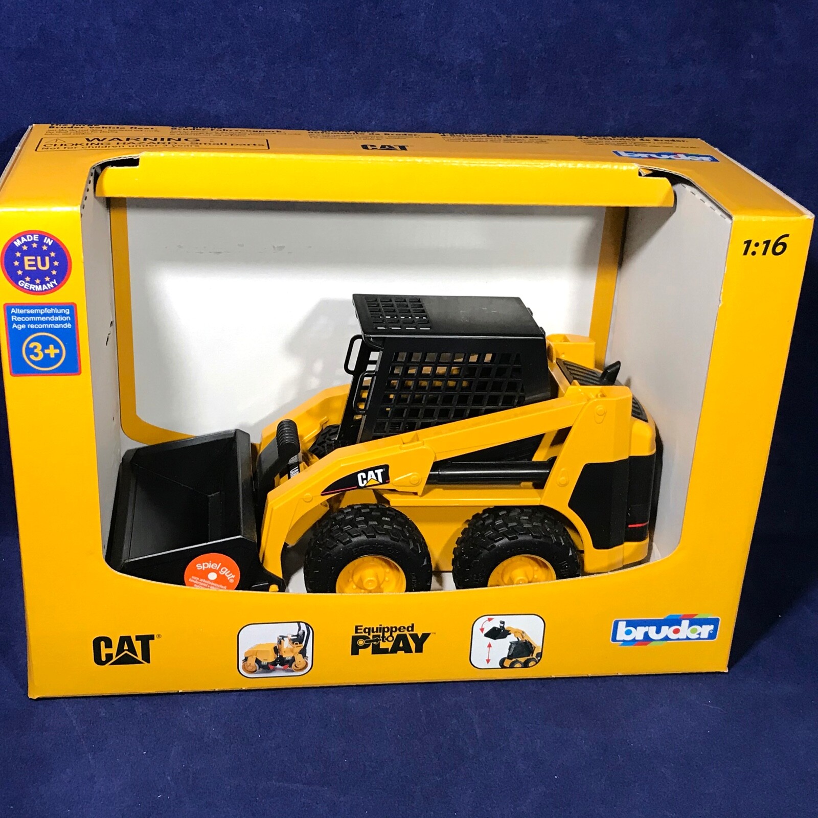 Bruder 1:16 SKID STEER LOADER Caterpillar CAT Sandbox SCOOP Vehicle ...