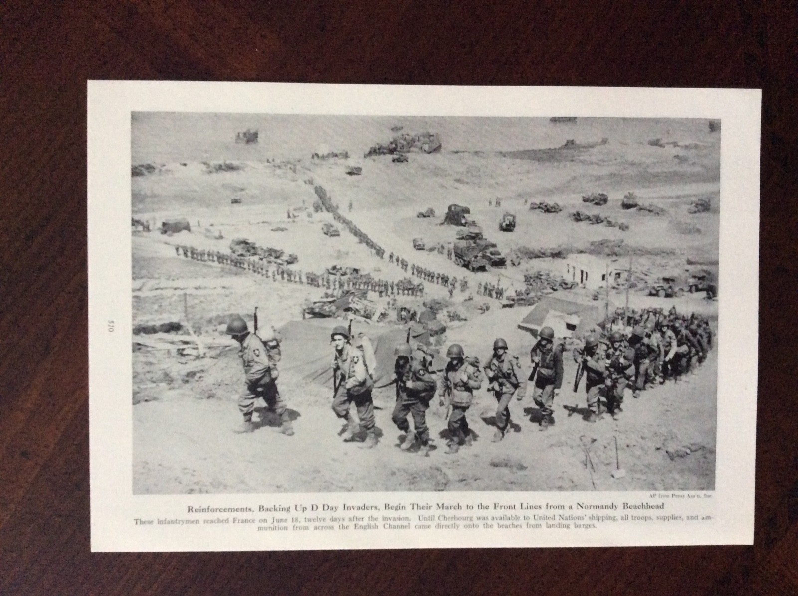 1944 vintage original magazine photo U.S. Troops D Day Normandy ...