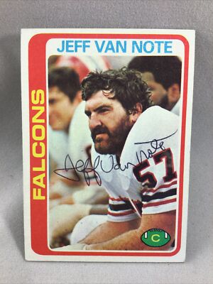 Jeff Van Note -Kentucky- Atlanta Falcons Autographed Card | eBay