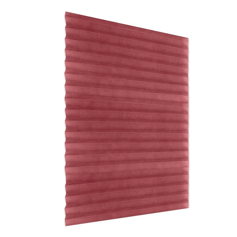 Self-Adhesive Pleated Blinds Half Blackout Window Curtains Red ...