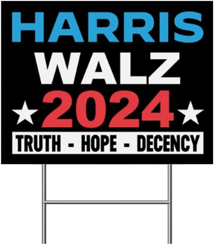 Harris Walz 2024 Yard Sign, Kamala Harris Tim Walz Waltz for President ...