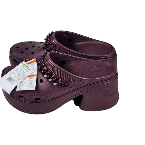 Crocs Siren Chain Clog Dark Cherry EU Men's 12 Women's 14 Platform ...