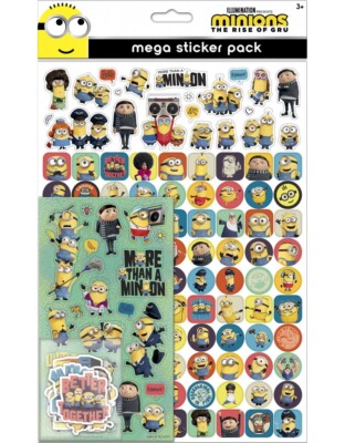 Minions RIse of Gru Mega Pack Stickers over 120 Stickers Official ...