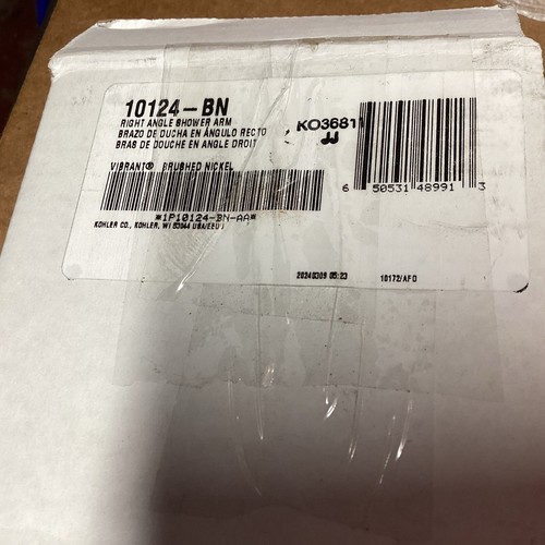 Kohler K-10124-BN Right Angle Shower Arm, Vibrant Brushed Nickel 14 ...