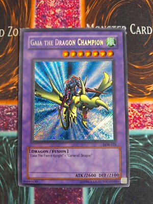 Yu-Gi-Oh! Gaia the Dragon Champion LOB-125 Secret Rare OG Unlimited LP ...
