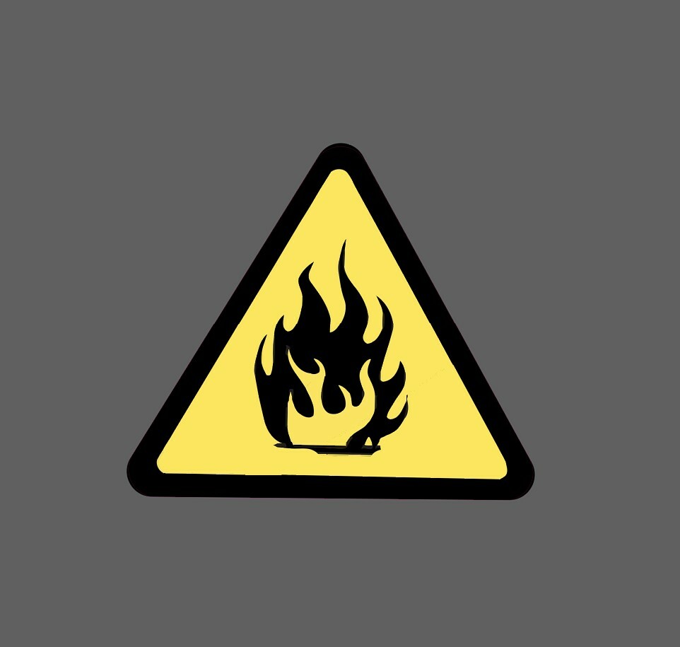 Fire Warning Sticker Flammable Waterproof | eBay