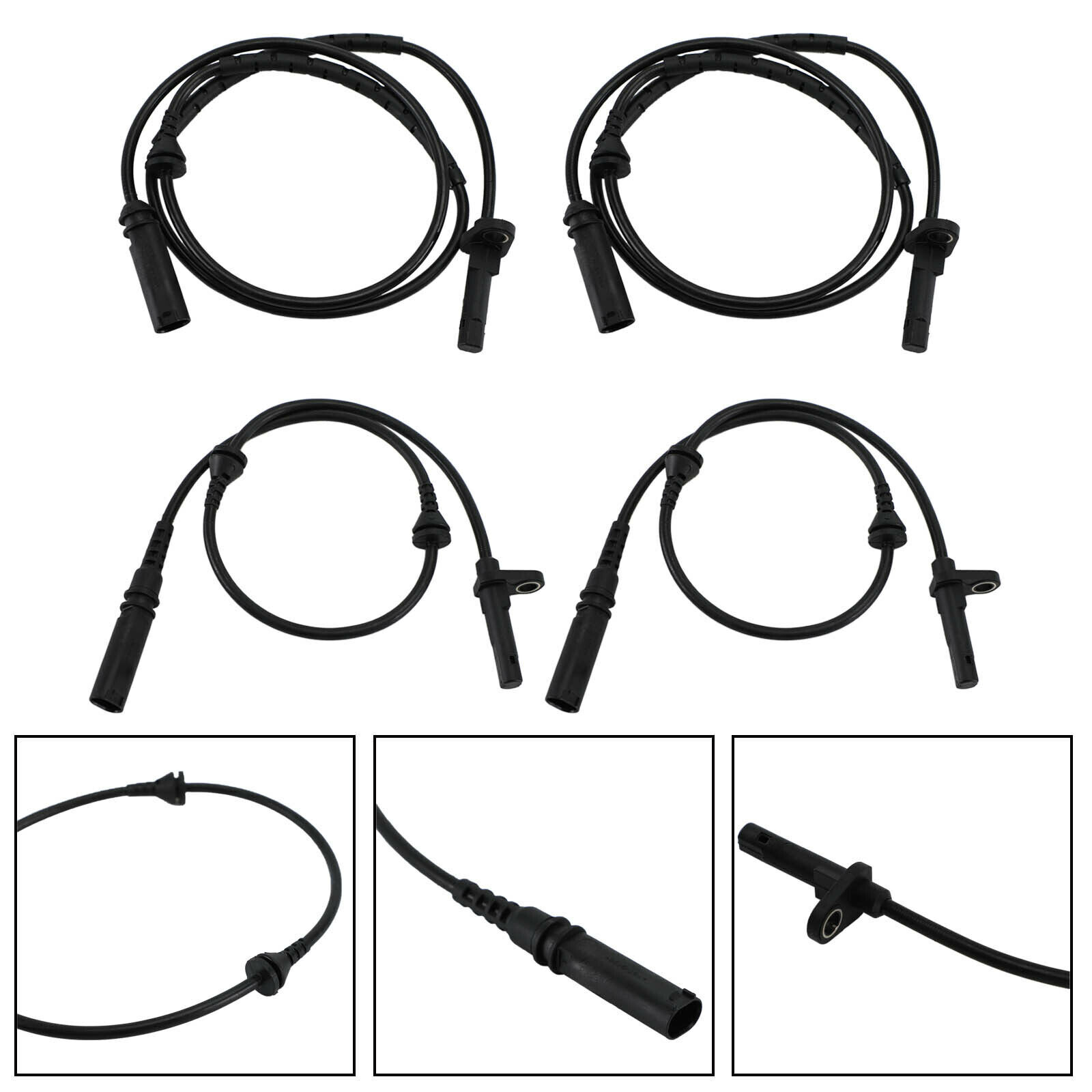 4pcs Front and Rear L&R ABS Speed Sensor 34526771776 34526771777 for ...