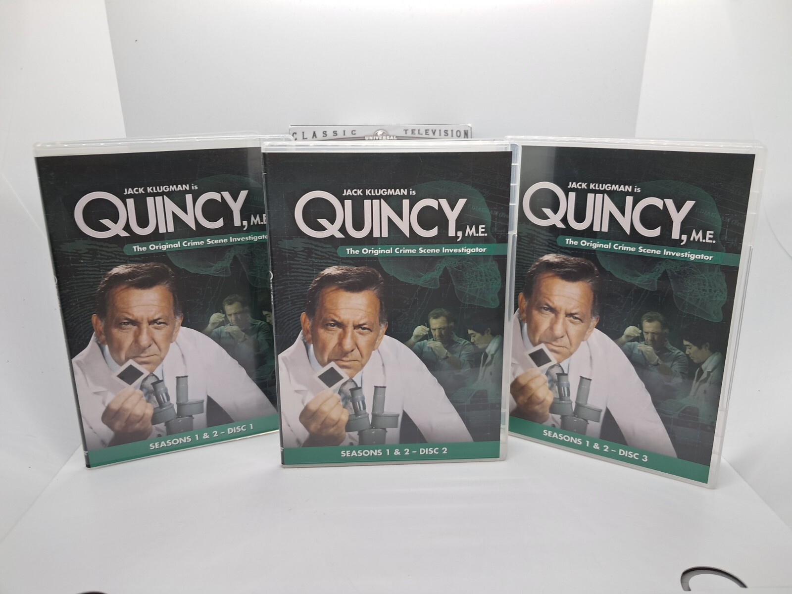 Quincy, M.E. - Seasons 1 & 2 (DVD, 2005, 3-Disc Set) Jack Klugman ...