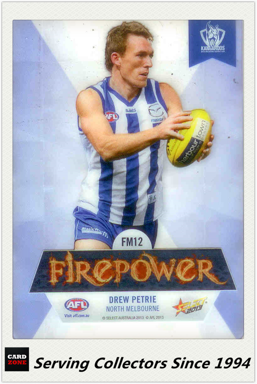 2013 AFL Champions Firepower Mirror Card FM12 Drew Petrie (North ...