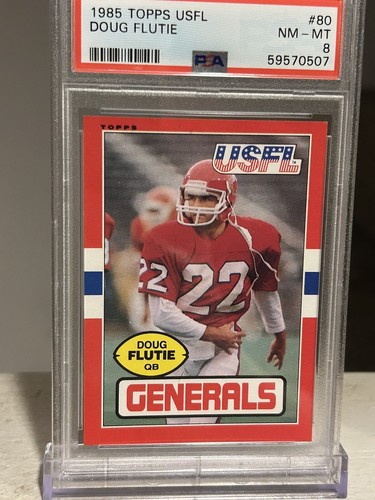 1985 Topps USFL Doug Flutie RC #80 PSA 8 | eBay
